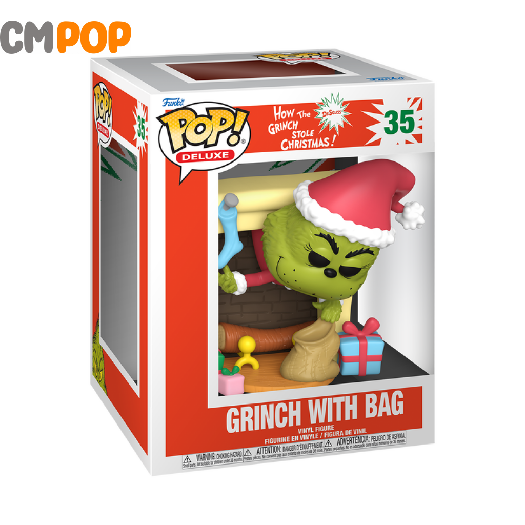 Grinch with Bag - #35 - Funko Pop! - Funko Pop Deluxe - How the Grinch